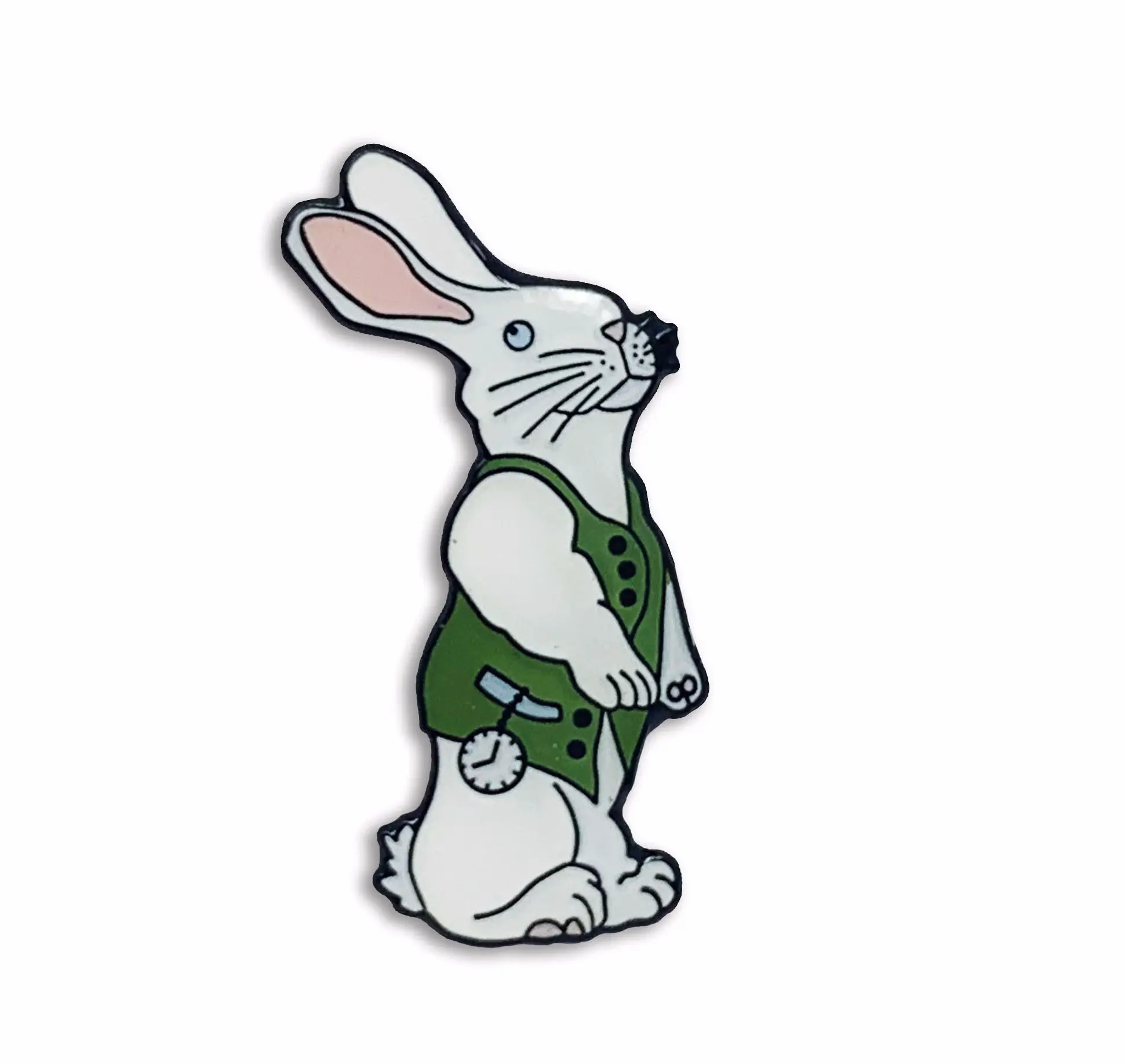'White Rabbit' Enamel Pin - Emma Ball