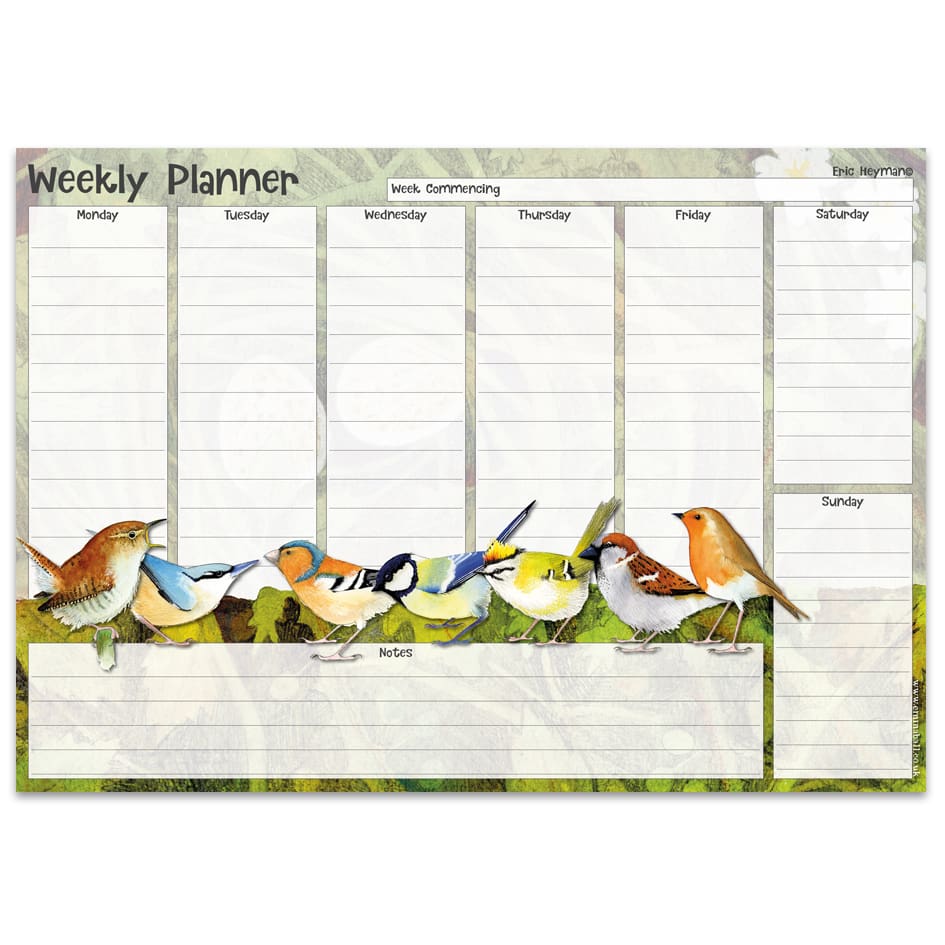 British Birds Weekly Planner - Eric Heyman
