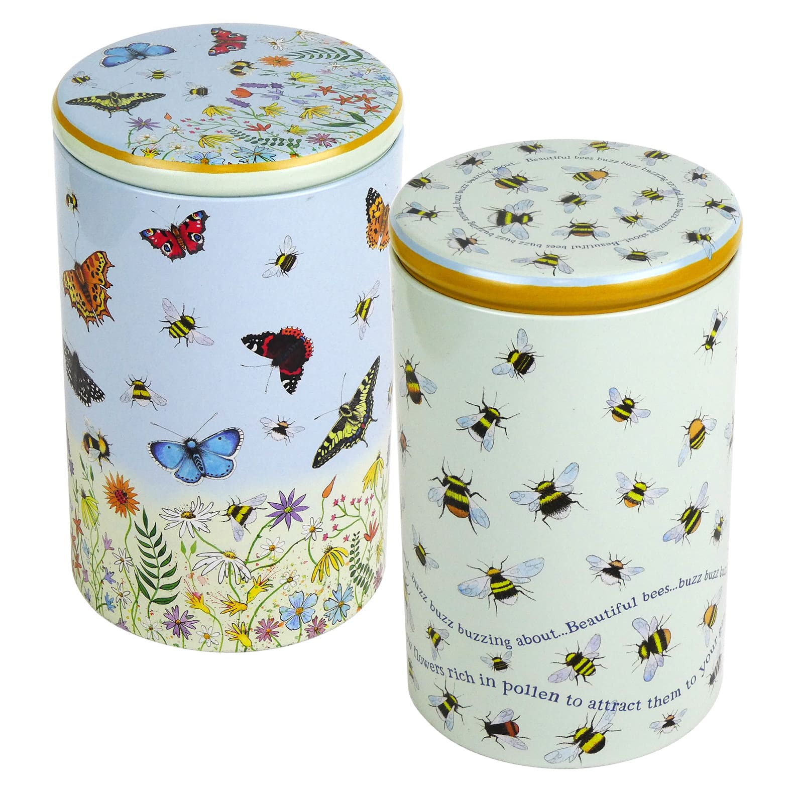 Butterflies & Bees Tall Round Caddy Set - Eric Heyman